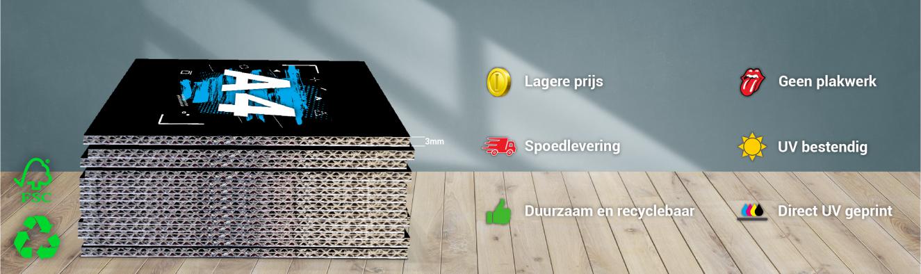 Golfkarton 3mm EE - Megavista